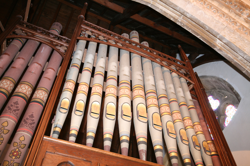 Organ Case Detail, Cabinet work by Robert Armitage of Bath. Situated in ...